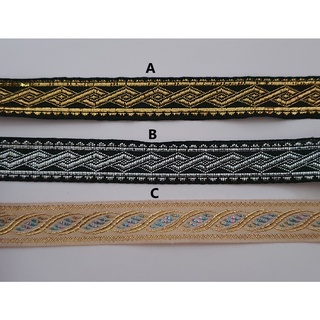 Jacquard Border Lace / Trim / Songket Ribbon Renda / Reben Songket ...