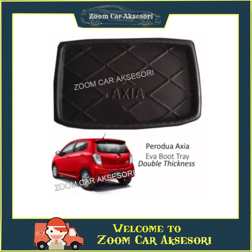 Perodua Axia EVA Copolymer Car Boot Tray Luggage Cargo Trunk Tray ...