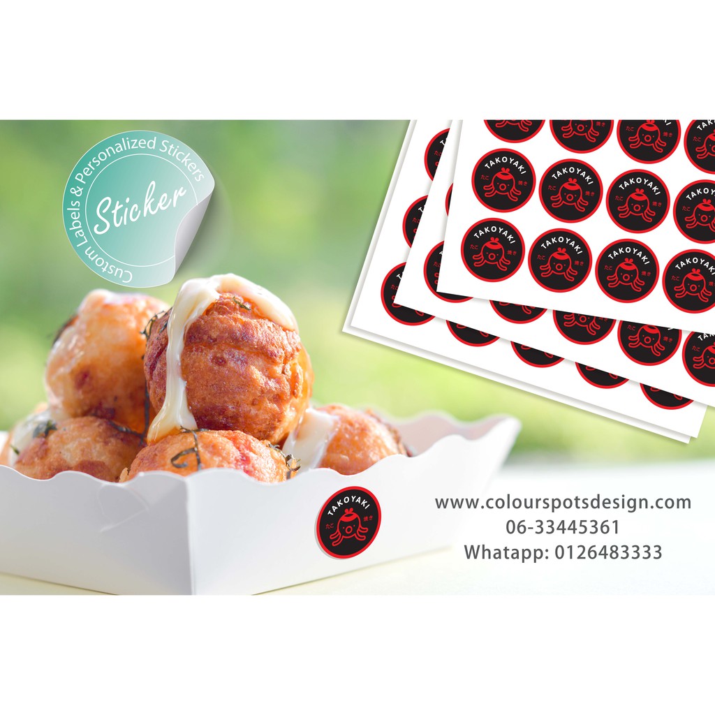 sticker printing White OPP Sticker / transparent OPP / MirrorKote round ...