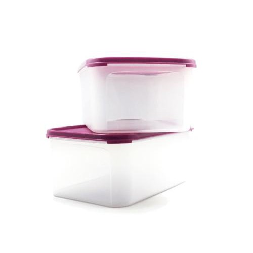 TUPPERWARE MODULAR MATES RECTANGLE 4.3L FOOD CONTAINER-PURPLE SEAL(2PCS ...