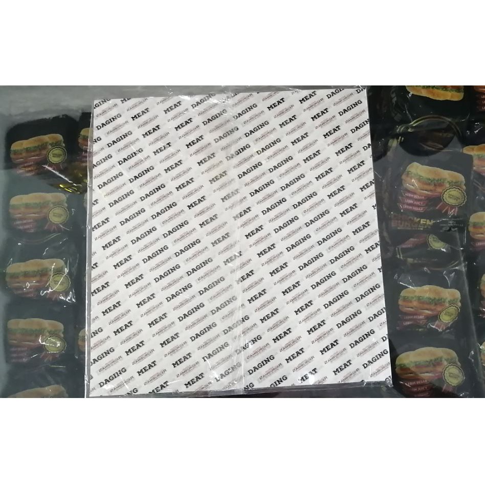 Zamburger Meat Burger Wrapper /Kertas Wrapping Zamburger (Pembalut ...