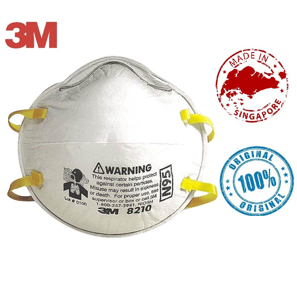 3M Particulate Respirator 8210, N95 Dust Face Mask 1pcs | Shopee Malaysia