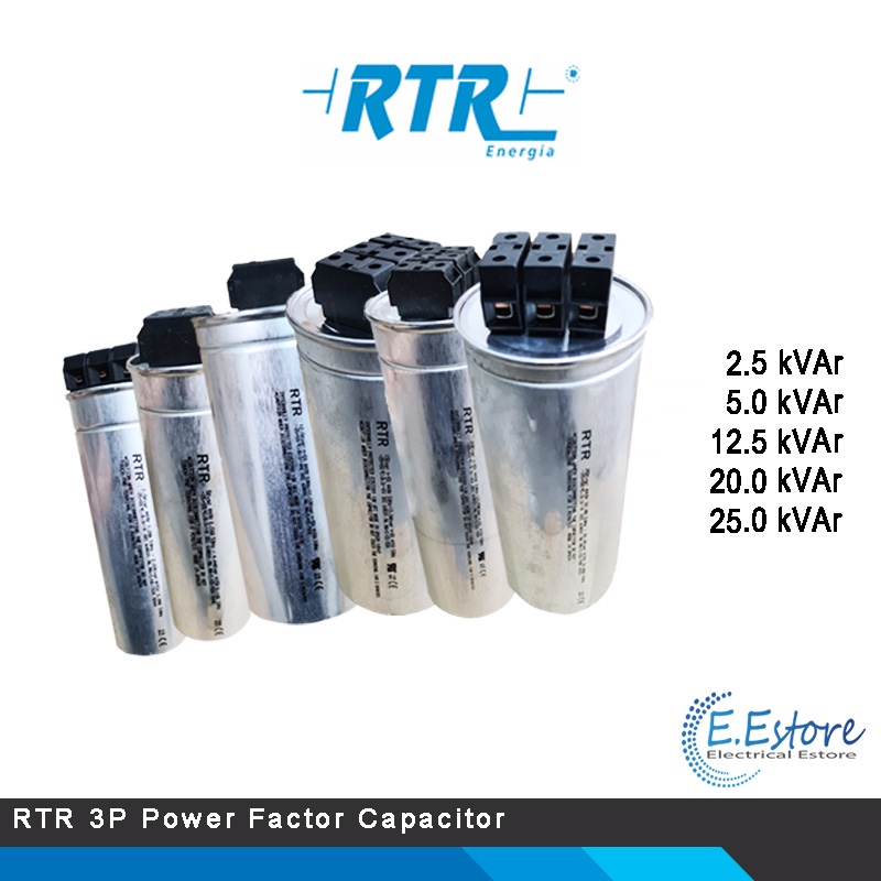 RTR 3P Power Factor Capacitor (2.5kVAr/ 5kVAr/ 12.5kVAr/ 15kVAr/ 20kVAr ...