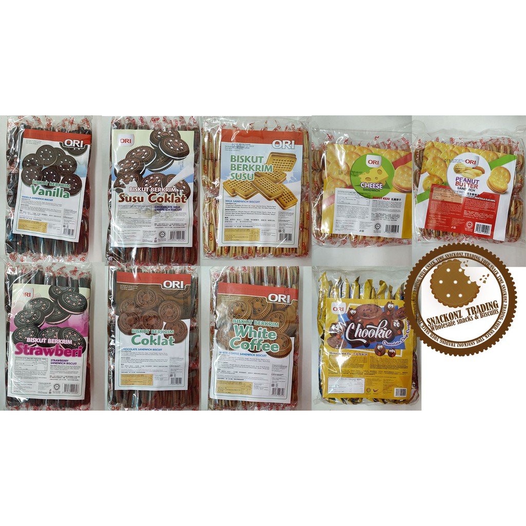 Ori Biscuit 9 flavour white coffee , coklat , susu coklat , strawberry ...