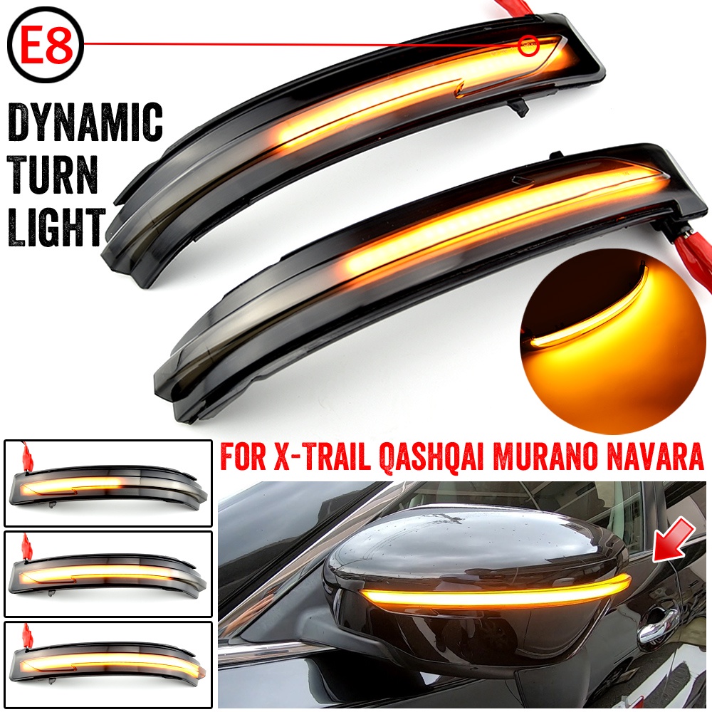 LED Side Mirror Dynamic Turn Signal Sequential Light For Nissan X-Trail ...