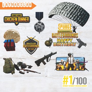 ⚡️ PUBG Set Cake Topper NO DIY NEEDED Decoration for Birthday Party⚡️ ...