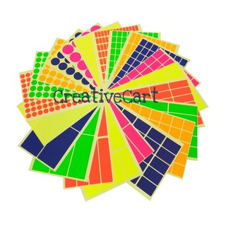 10shts Round Dot Color Label Sticker / Stiker Warna Bulat Color Paper ...