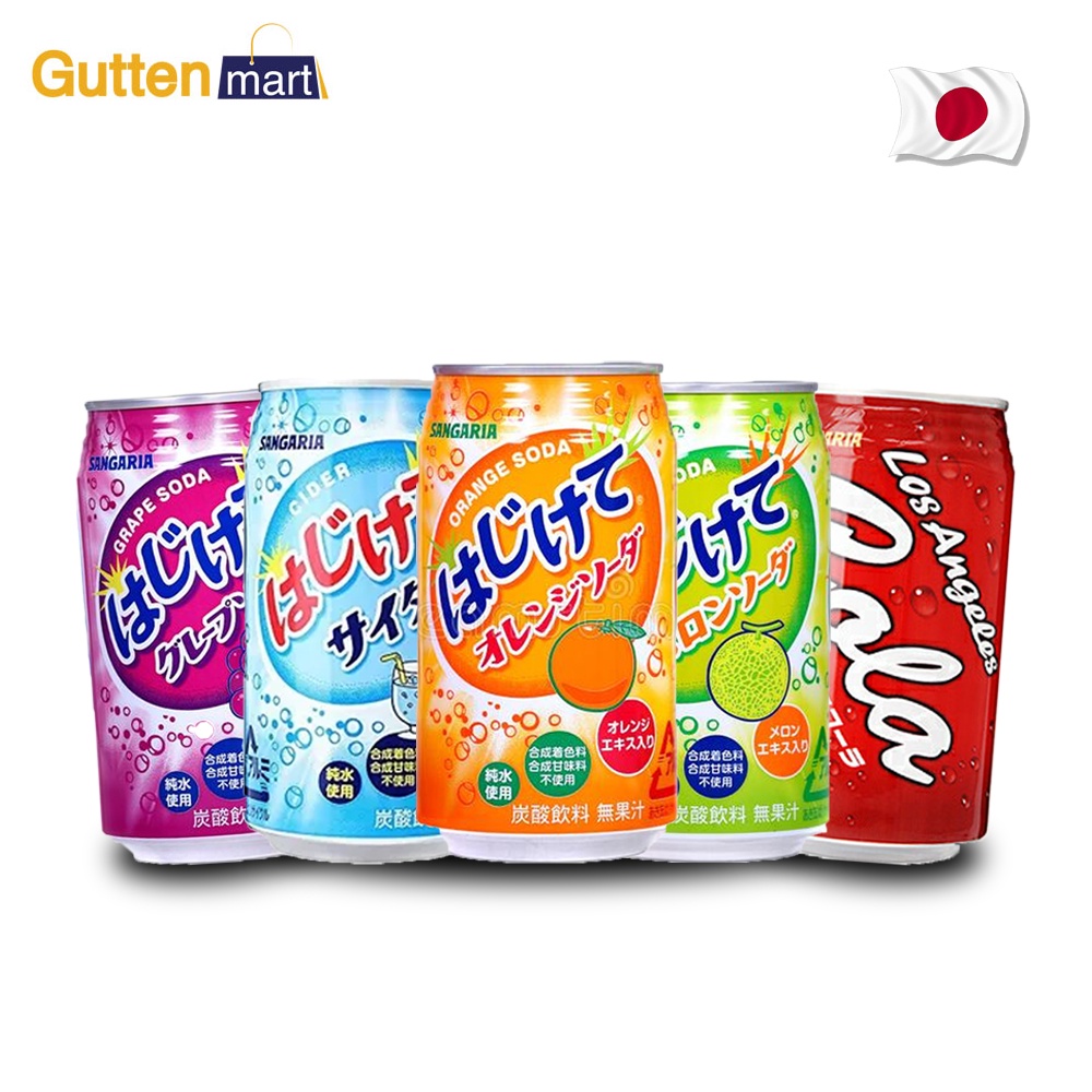 JAPAN Sangaria Soda Carbonated Drinks Los Angeles Coke / Original / Grape / Melon / Orange 日本 三佳 ...