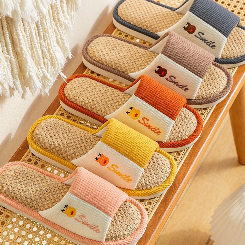 Four Seasons Double Toe Slippers Sewing Home Shoes Male Anti-slip ...