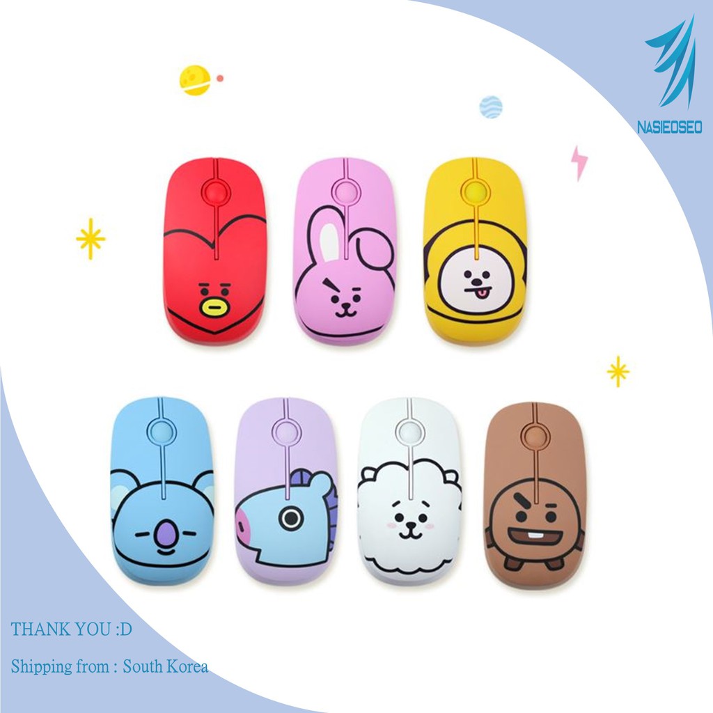 KPOP BTS BT21 official product Wireless Mouse Laptop Computers | Shopee ...