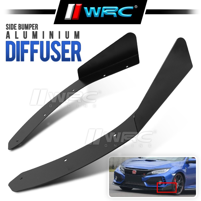 Universal Side Front Bumper Aluminium Diffuser ( 2pcs/set ) | Shopee ...