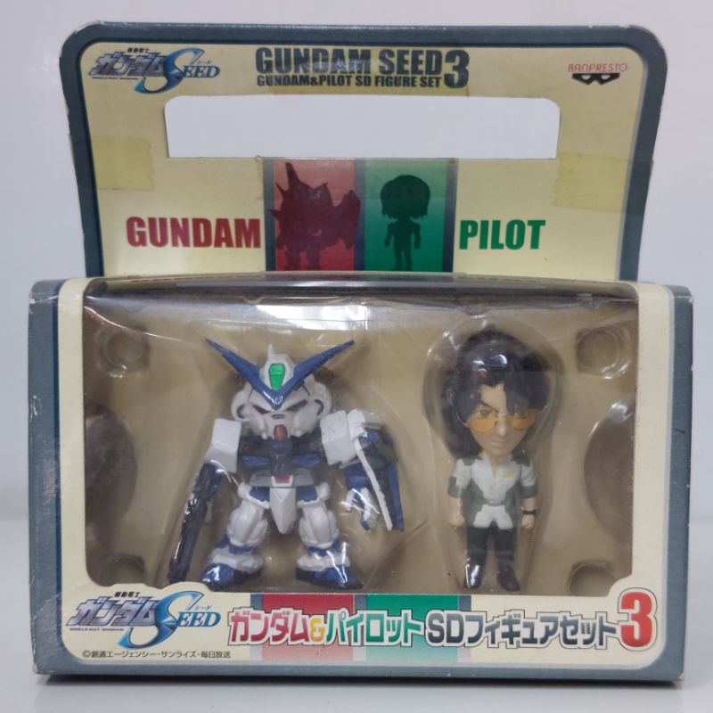 BANPRESTO Mobile Suit Gundam Seed Gundam & Pilot SD Figure Set 3 - MBF ...