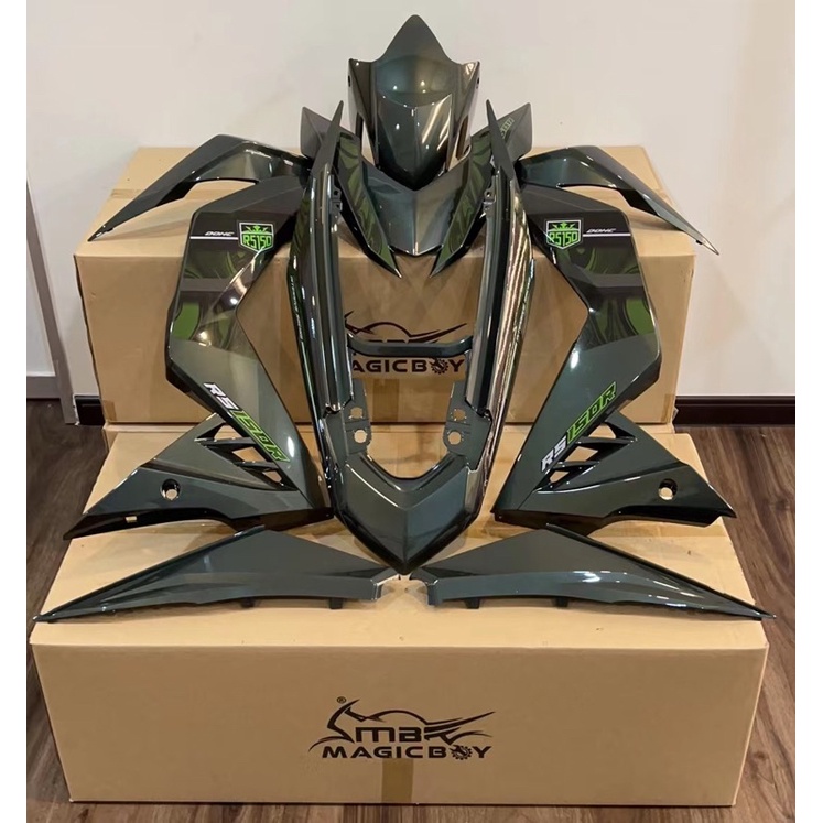 MAGIC BOY COVER SET CUSTOM HONDA RS150 V1/V2 HIJAU LUMUT 2022 | Shopee ...