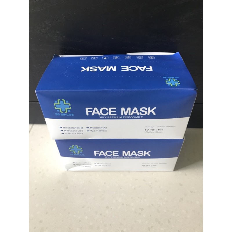 95 MPLUS 3 PLY EAR-LOOP DISPOSABLE MASK | Shopee Malaysia