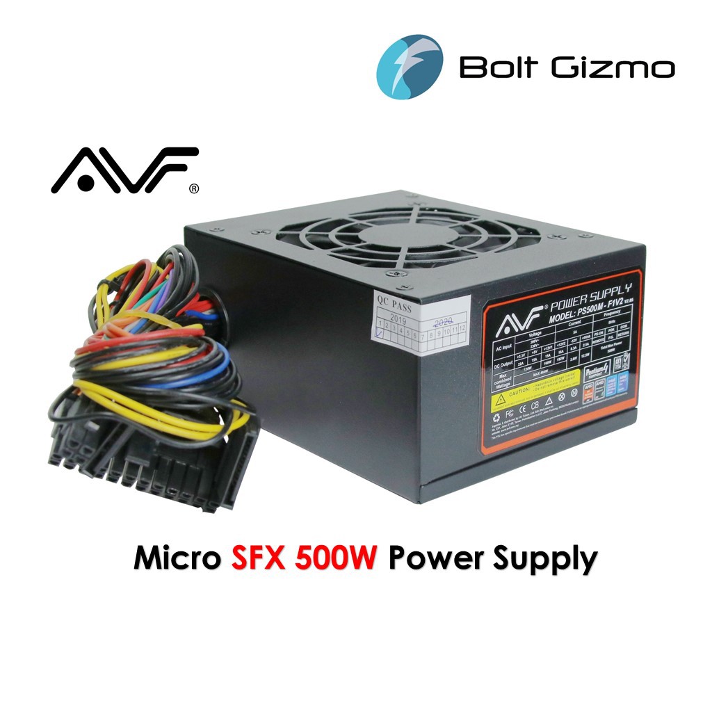 AVF MICRO SFX 500W POWER SUPPLY ATX for PC CPU DESKTOP COMPUTER PS500M ...