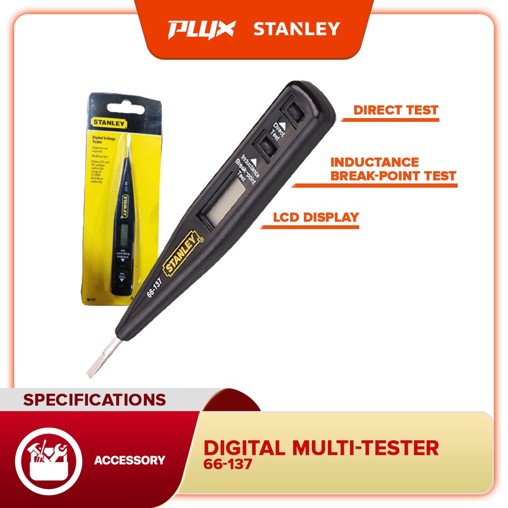 STANLEY 66-137 Multi Digital Tester with LCD Display Digital Detection ...