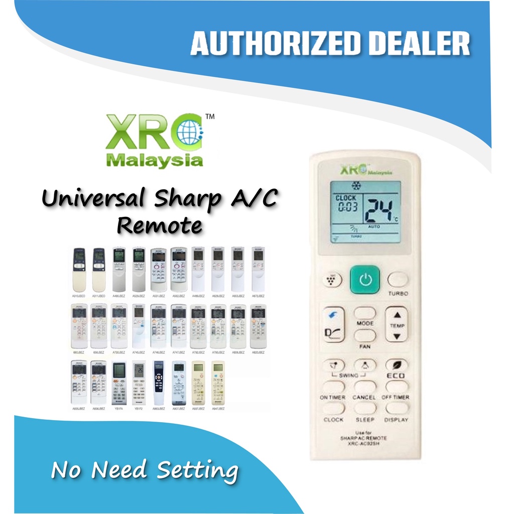 XRC All in 1 Universal Sharp Air-Cond Remote XRC-AC02SH/Sharp Air Cond ...