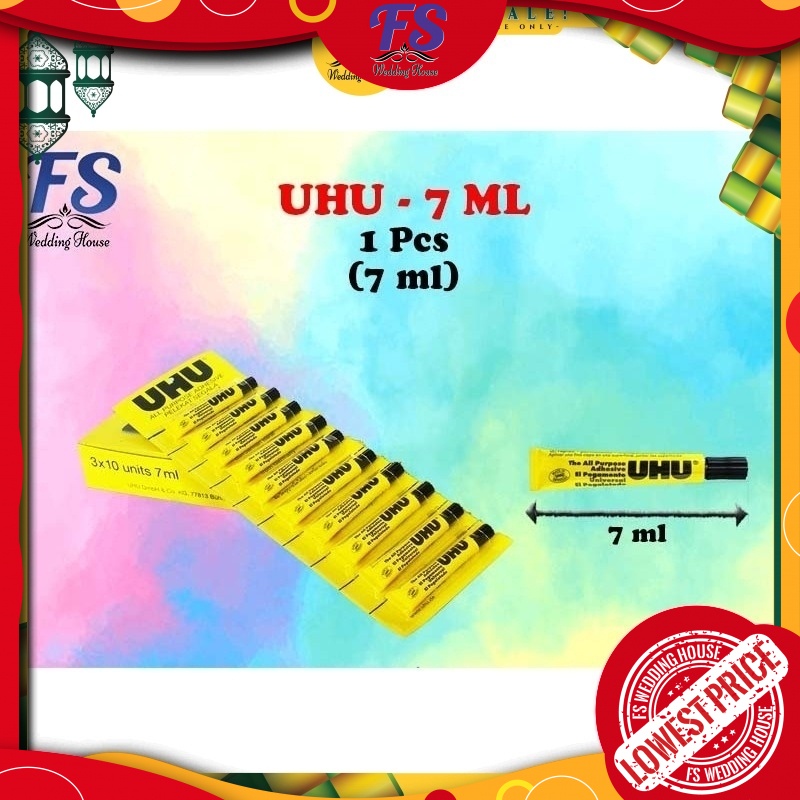 UHU Glue / Adhesive Glue / Gam UHU / Gam Pelekat / UHU-7ML | Shopee ...