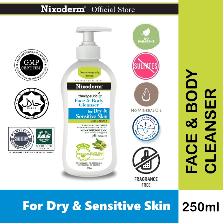 Nixoderm Face & Body Cleanser (250ml) | Shopee Malaysia