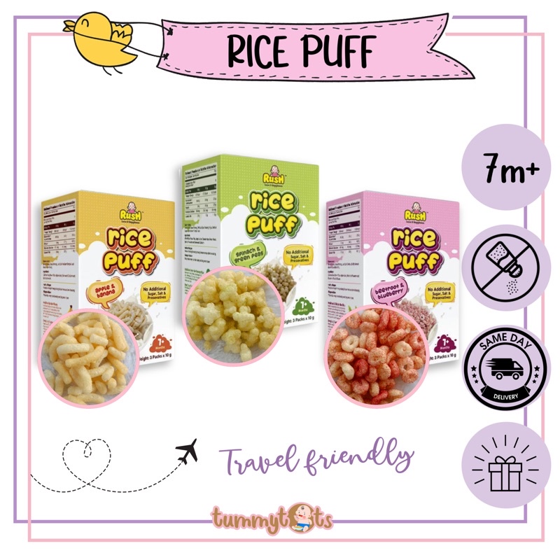 RUSH Baby Rice Puff | Puff Beras Bayi | Shopee Malaysia