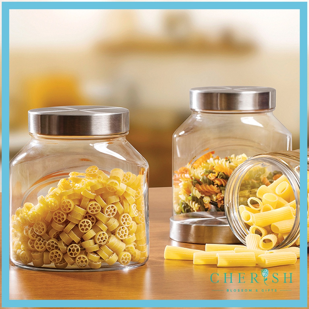 Pasabahce Elips Glass Jar P80387 1.5L [Coffee/Tea/Pasta/Candy/Snacks ...