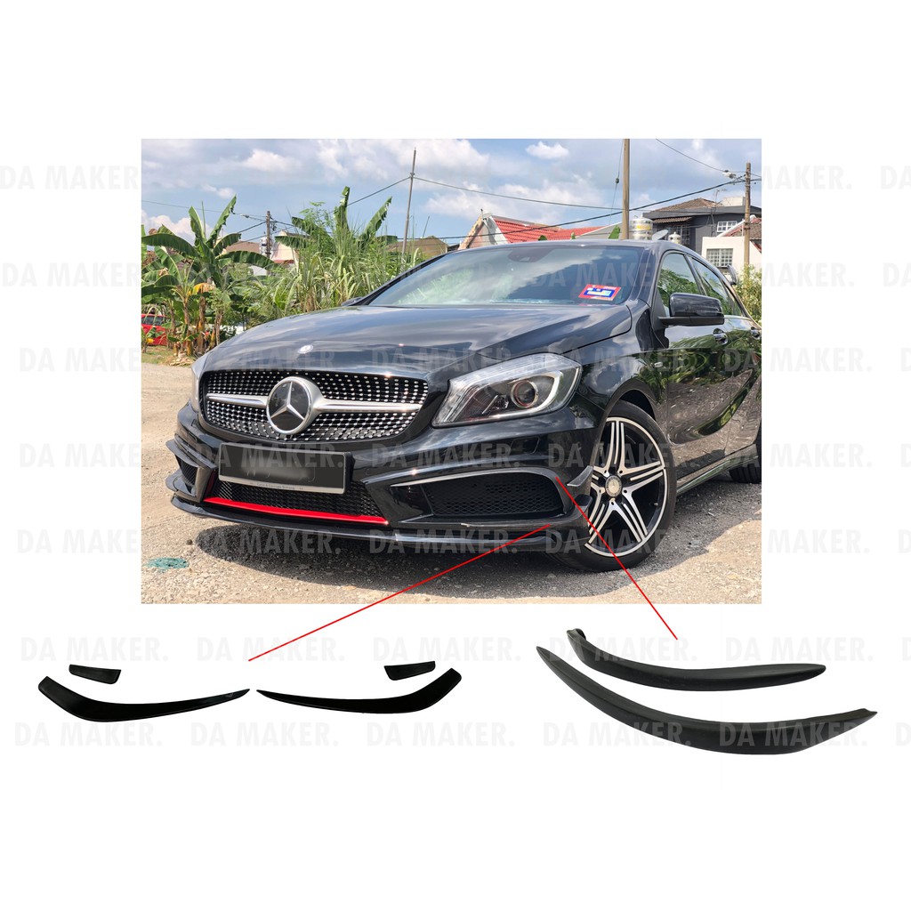 MERCEDES W176 A45 FRONT BUMPER CANARD FRONT BUMPER AIRDUCT | Shopee ...