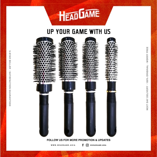 Aluminium Hot Rolling Brush Roller Hair Brush Round Comb | Shopee Malaysia