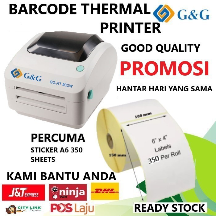 Thermal printer Shopee Waybill Barcode Shipping Label Consignment Note ...