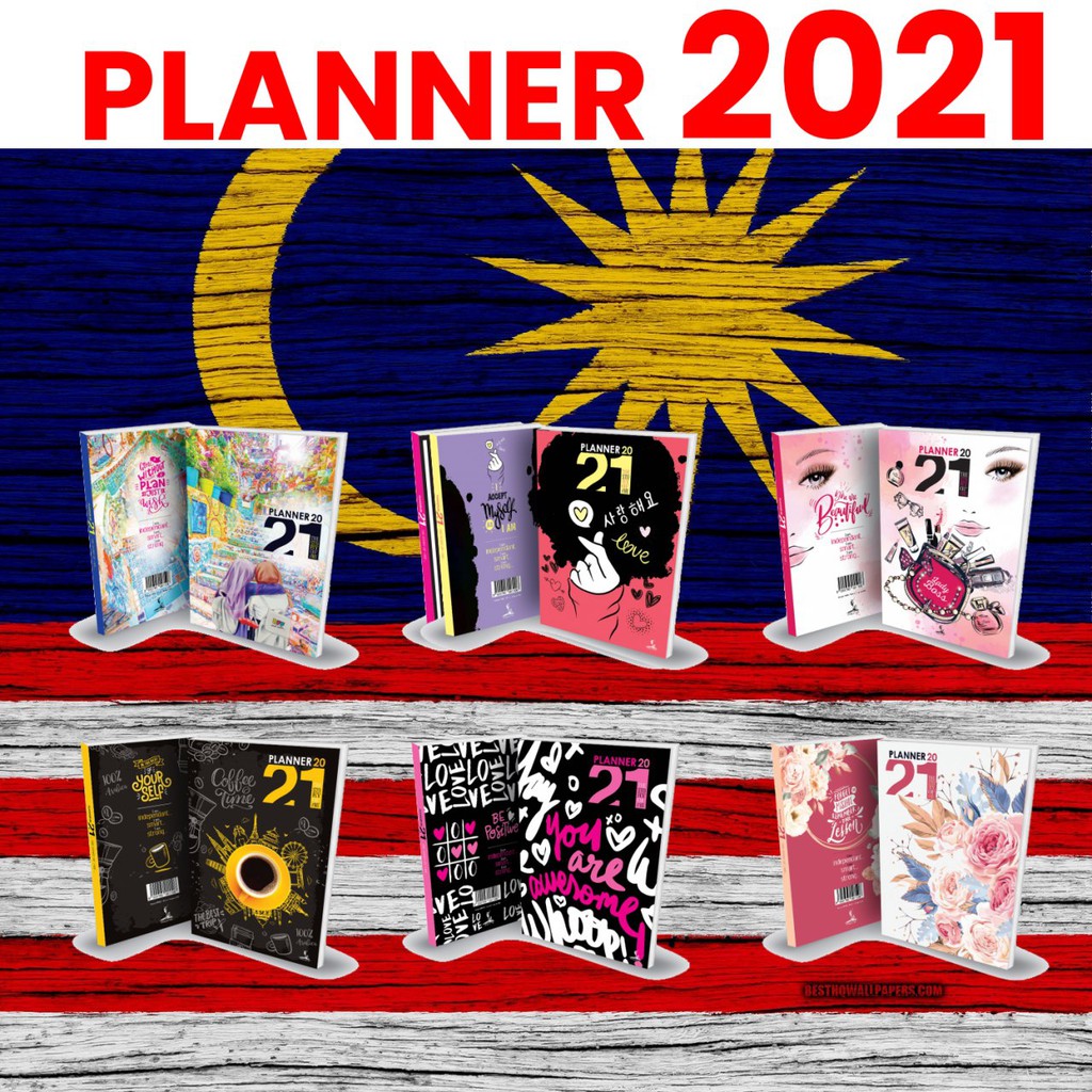 [5 X FREE GIFT] A5 Planner 2021 Perfect Bind Organizer Calendar Tabs ...