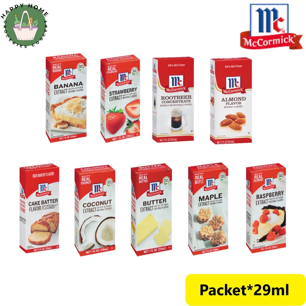 McCormick Extract with Other FlavorsCakeBatter/Rootbeer/Butter/Almond ...