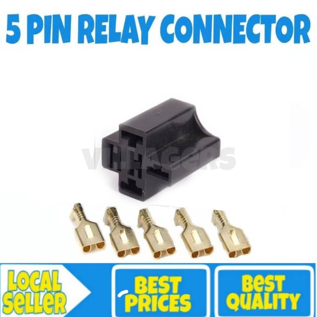 Relay Socket Connector For 4 Pin 5 Pin Relay 6.3mm Auto Vehicle Relay ...
