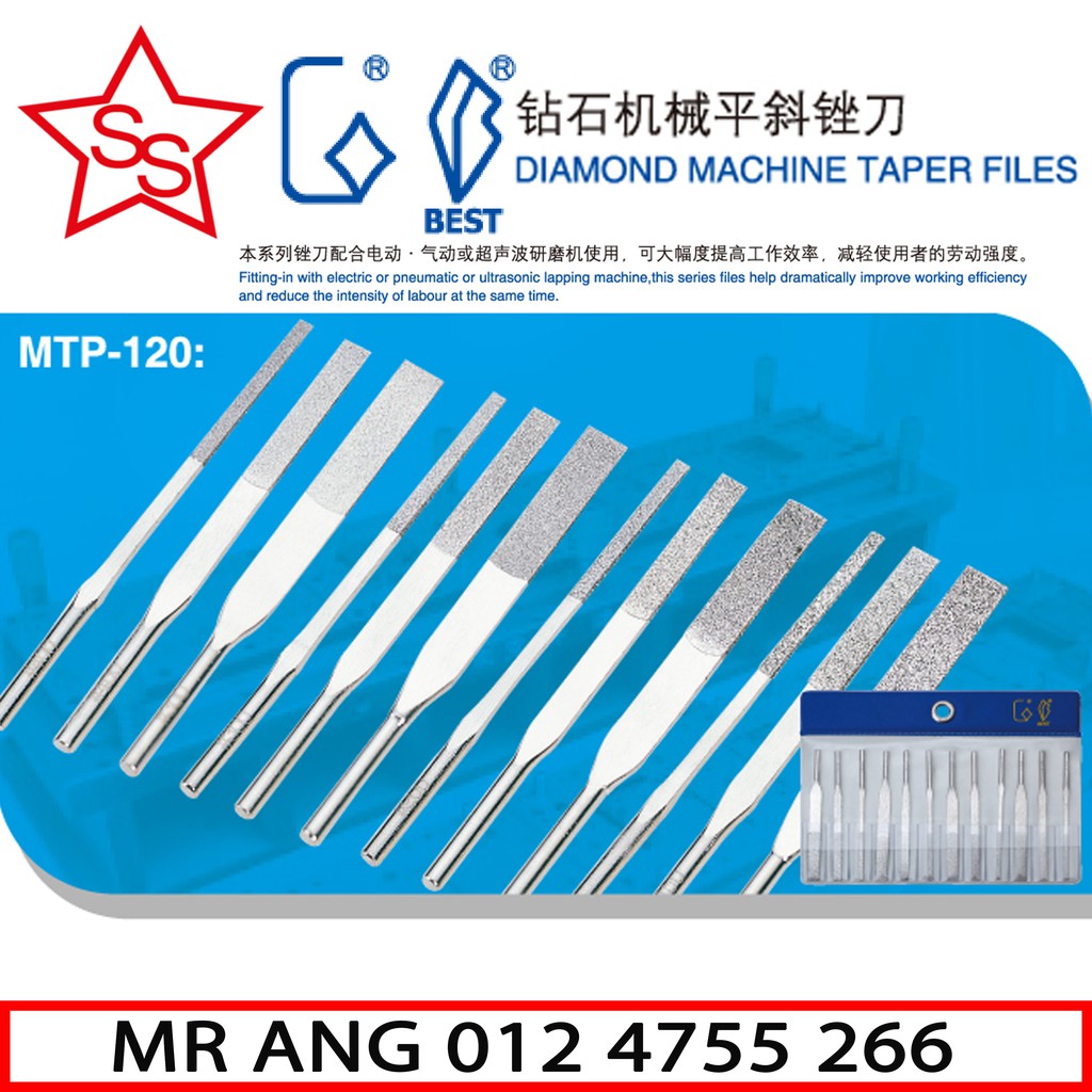 BEST MTP-120 Diamond Tapper Files 12PCS SET | Shopee Malaysia