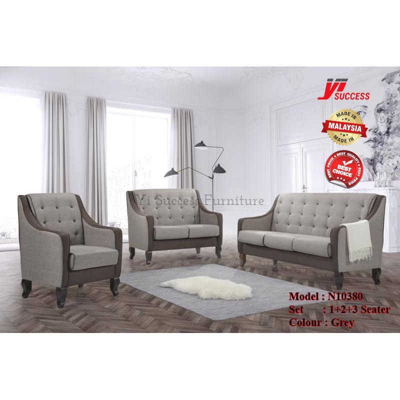 Yi Success Alicia Quality Fabric Sofa Set / 1+2+3 Seater / Plywood + Solidwood Sofa Frame ...