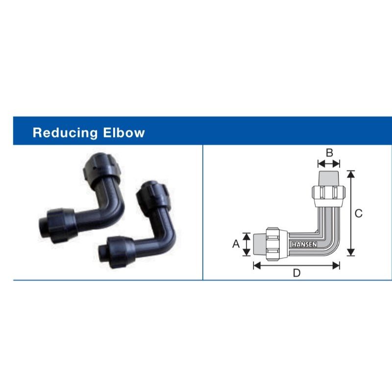 (20mm - 40mm) Hansen Fitting Reducing Elbow | Shopee Malaysia