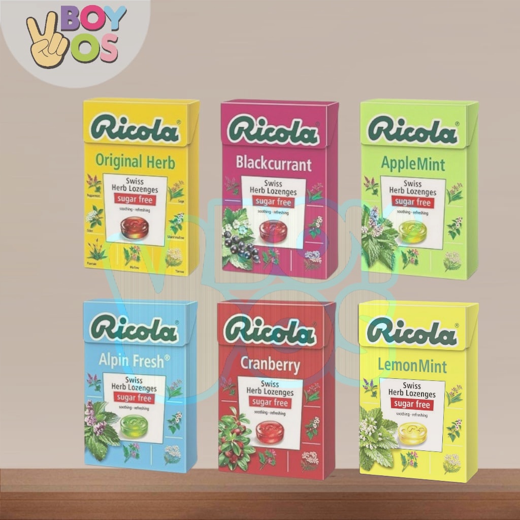 Ricola Herb Swiss Herb Lozenges (Alpin Fresh / Blackcurrant / Cranberry / Lemon Mint / Original ...
