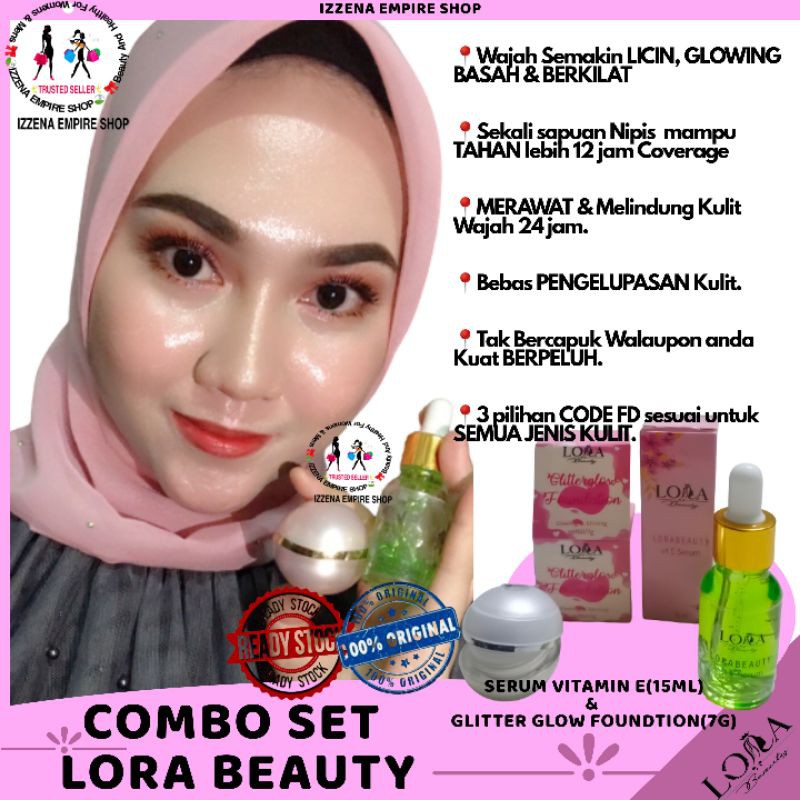 LORABEAUTY SET COMBO Original, Serum Vitamin E (15ml) & Foundation ...