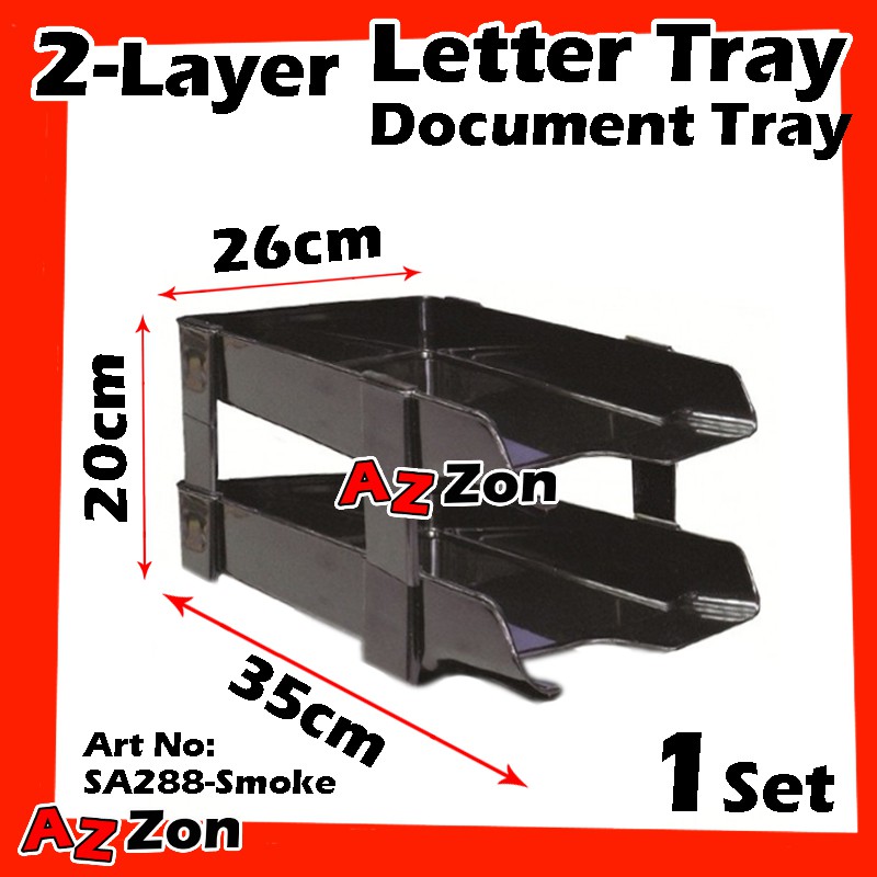2 layer document tray letter tray paper tray file tray a4 f4 organizer ...