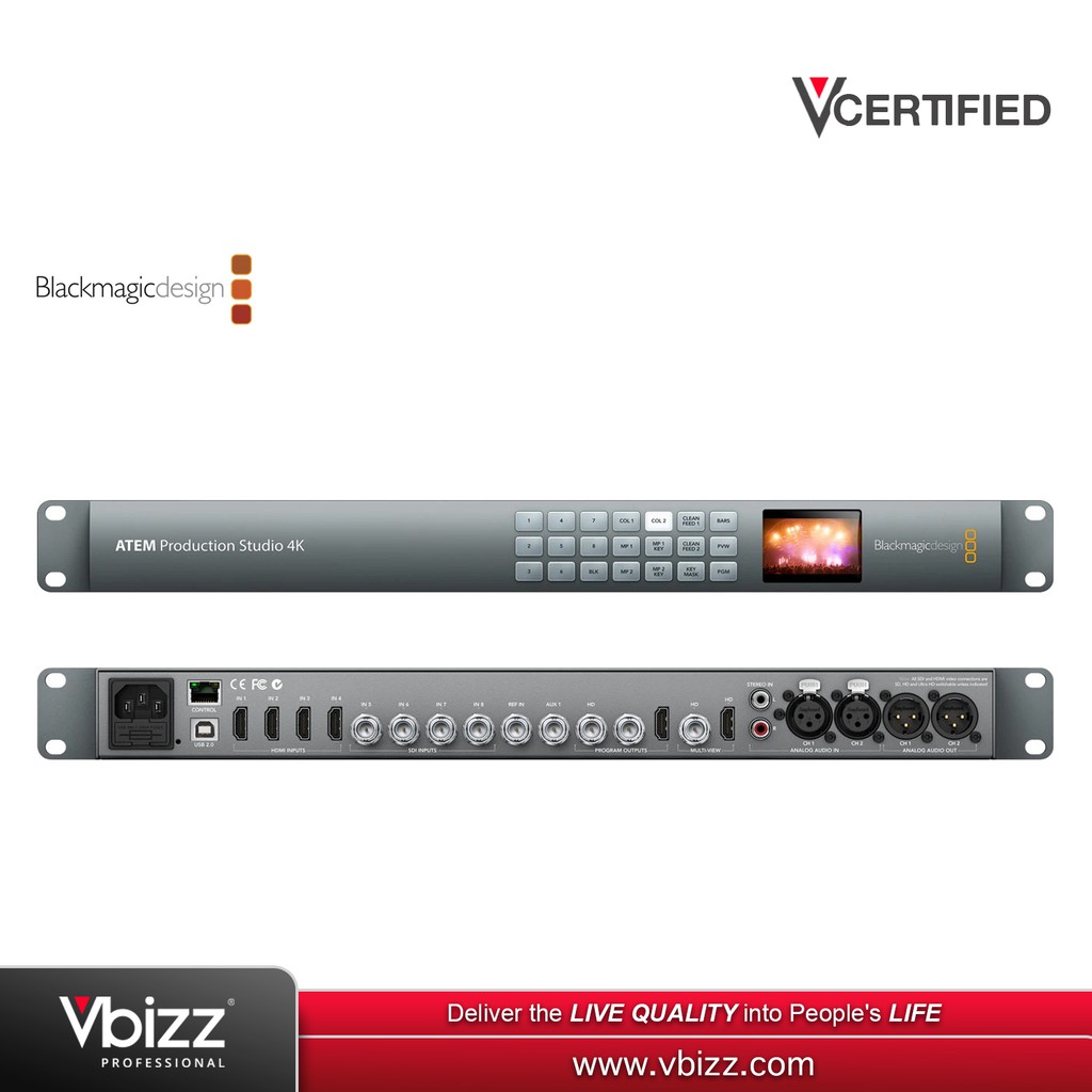 BLACKMAGIC DESIGN ATEM Production Studio 4K Live Switcher (SWATEMPSW04K ...