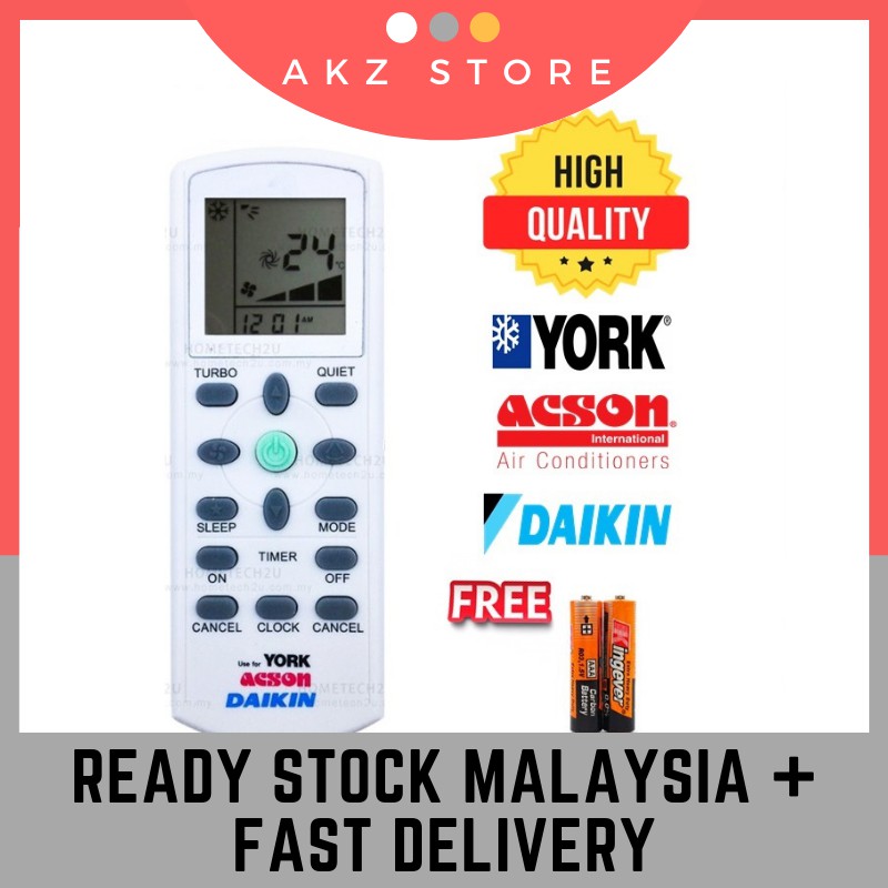Air Conditioner Remote Control - Daikin / Acson (Kawalan Jauh Air Cond ...