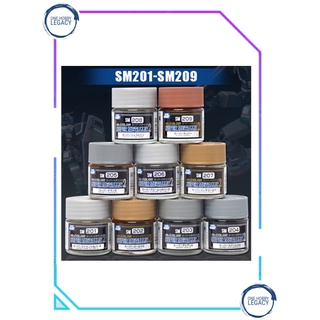 Mr Hobby Mr Super Metallic Color GM201 - SM206 Gundam Color Super Fine Silver Gold Chrome Gundam ...