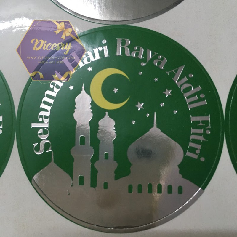 24 pcs Sticker Raya Readymade / Hari Raya Stickers / 5cm stickers ...