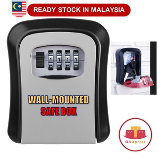 Wall Mounted Safe Key Box Portable Key Storage Lock Box Peti Kunci ...