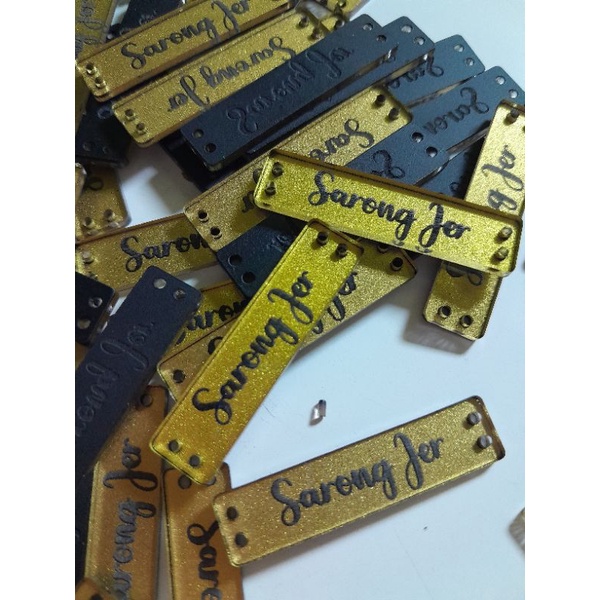 Sparkling Yellow Gold Acrylic Label | Shopee Malaysia