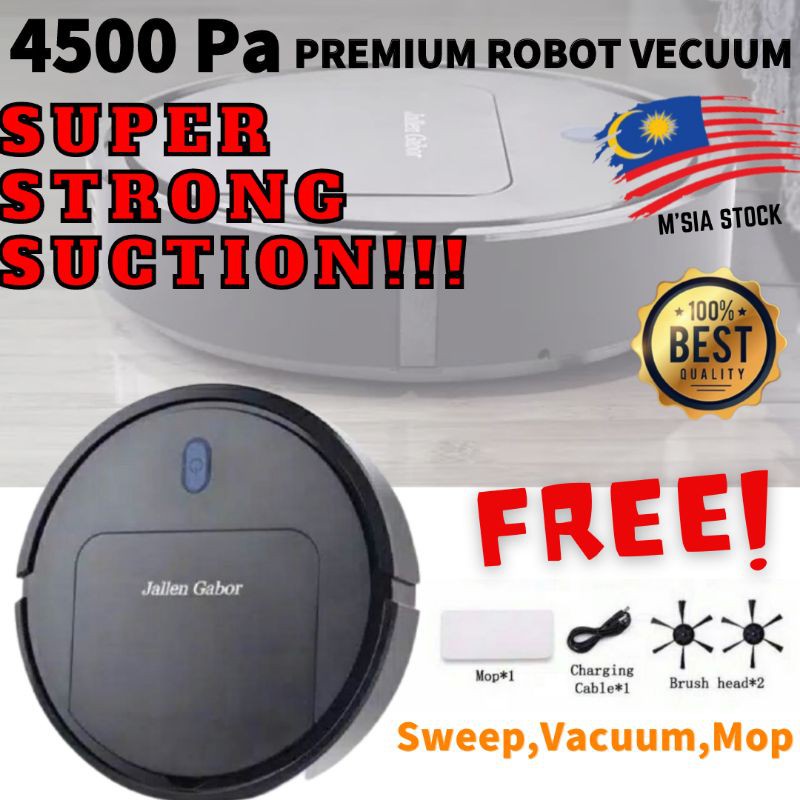 ROBOT KEMAS RUANG RUMAH 3 IN 1 Original Jallen Gabor IS25 Intelligent Robotic Vacuum Cleaner ...