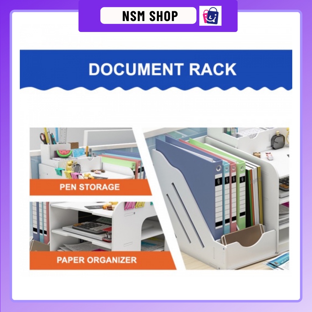 Document Rack Office Table Storage File Organizer Document Rak Paper ...