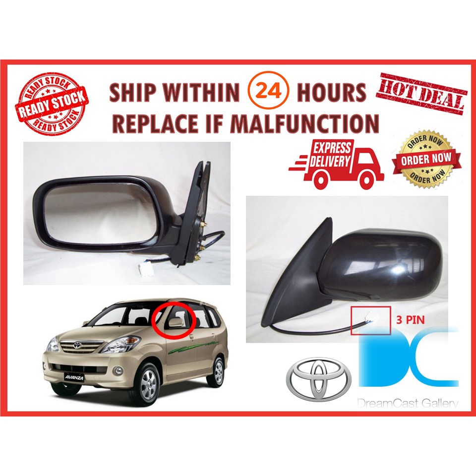 TOYOTA AVANZA (F601) 2004-2006 DOOR MIRROR (AUTO) -3PIN | Shopee Malaysia