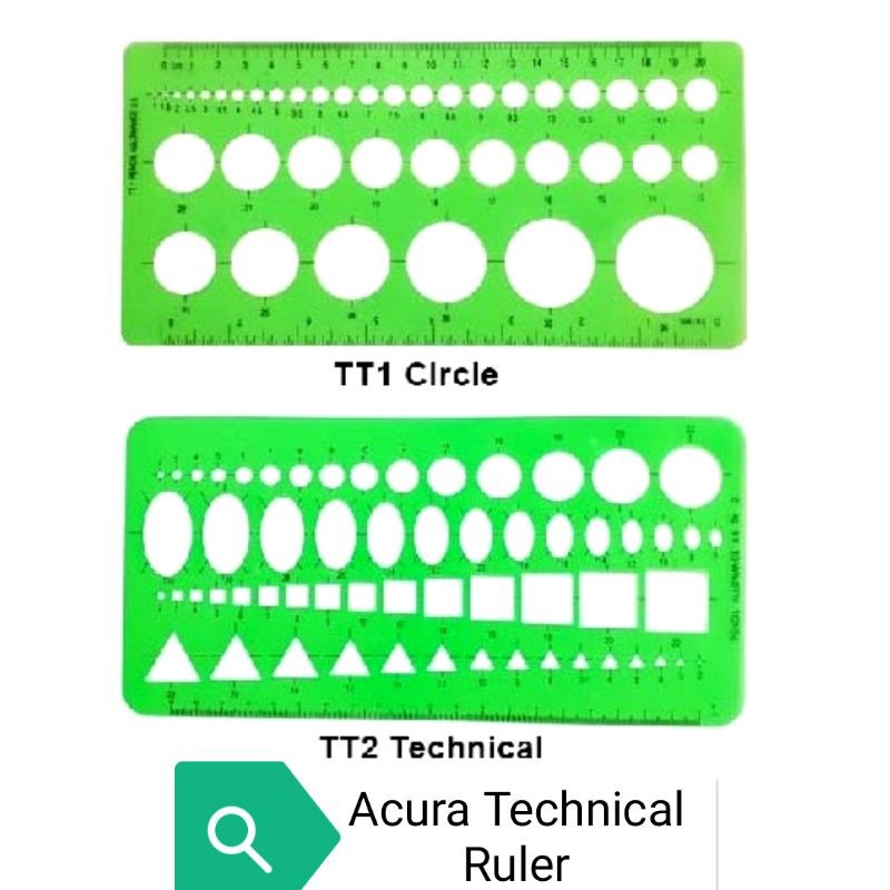 Technical Geometry Design Template Ruler Stencil / Acura Tecni Ruler ...