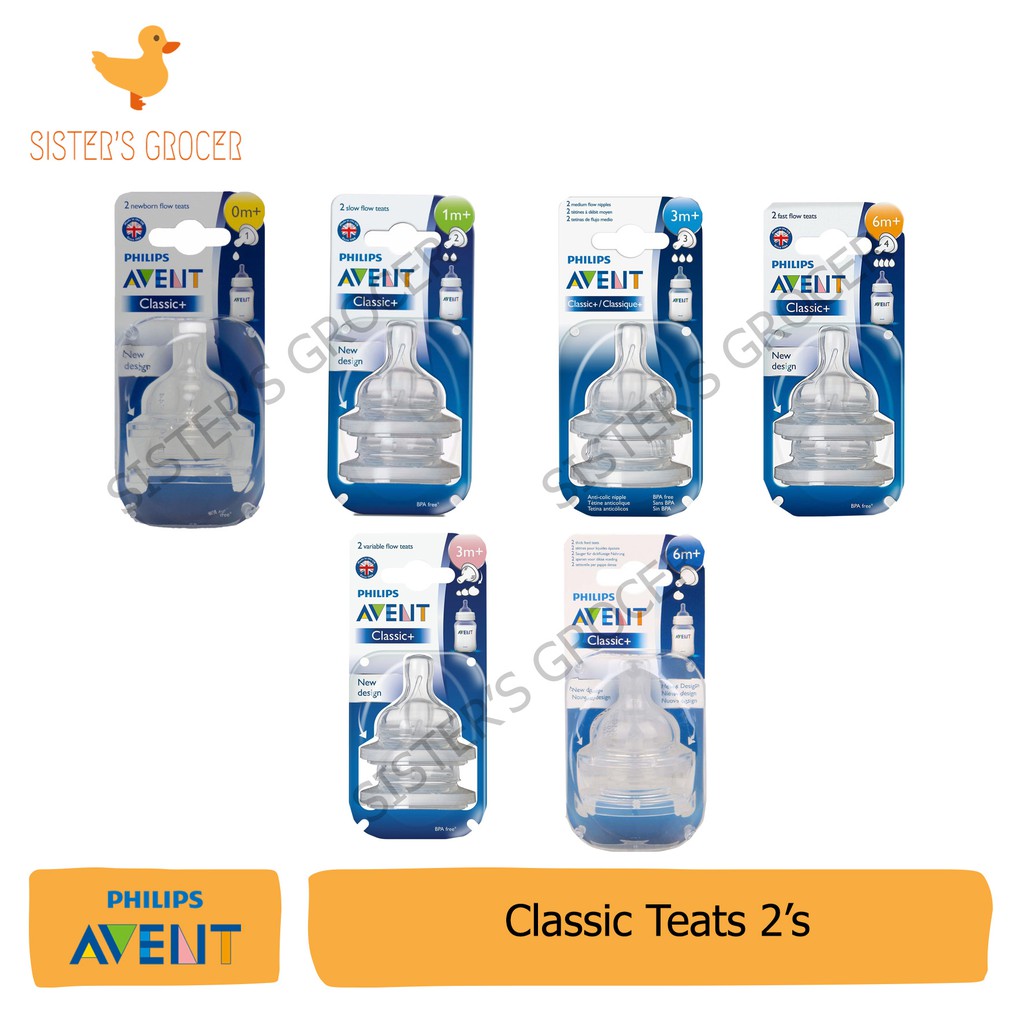 Philips Avent Classic Teat 2pcs Pack Shopee Malaysia