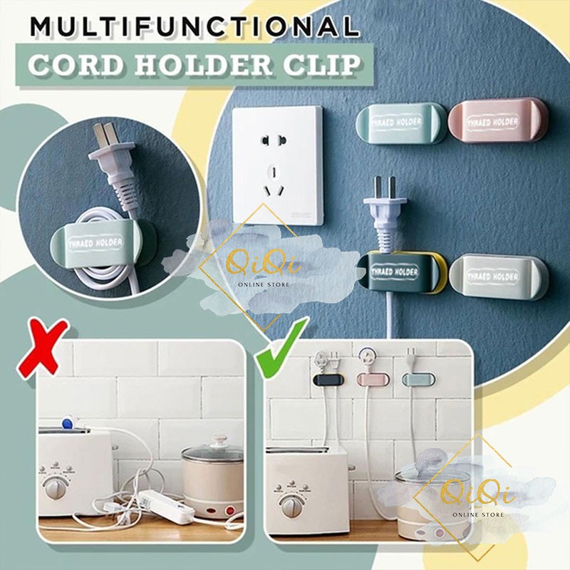 4pcs USB Cable Power Plug Hook Holder Power Cord Plug Seamless Strong ...