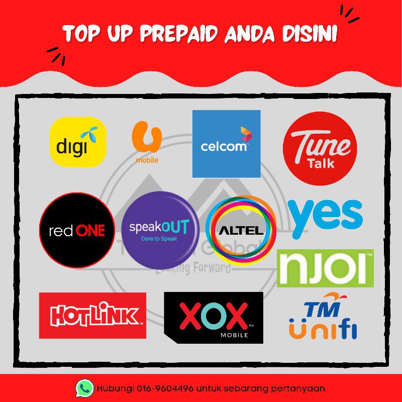 Top Up / Reload / Prepaid untuk hampir semua jenis telco di Malaysia (Rm50 - Rm100) | Shopee ...